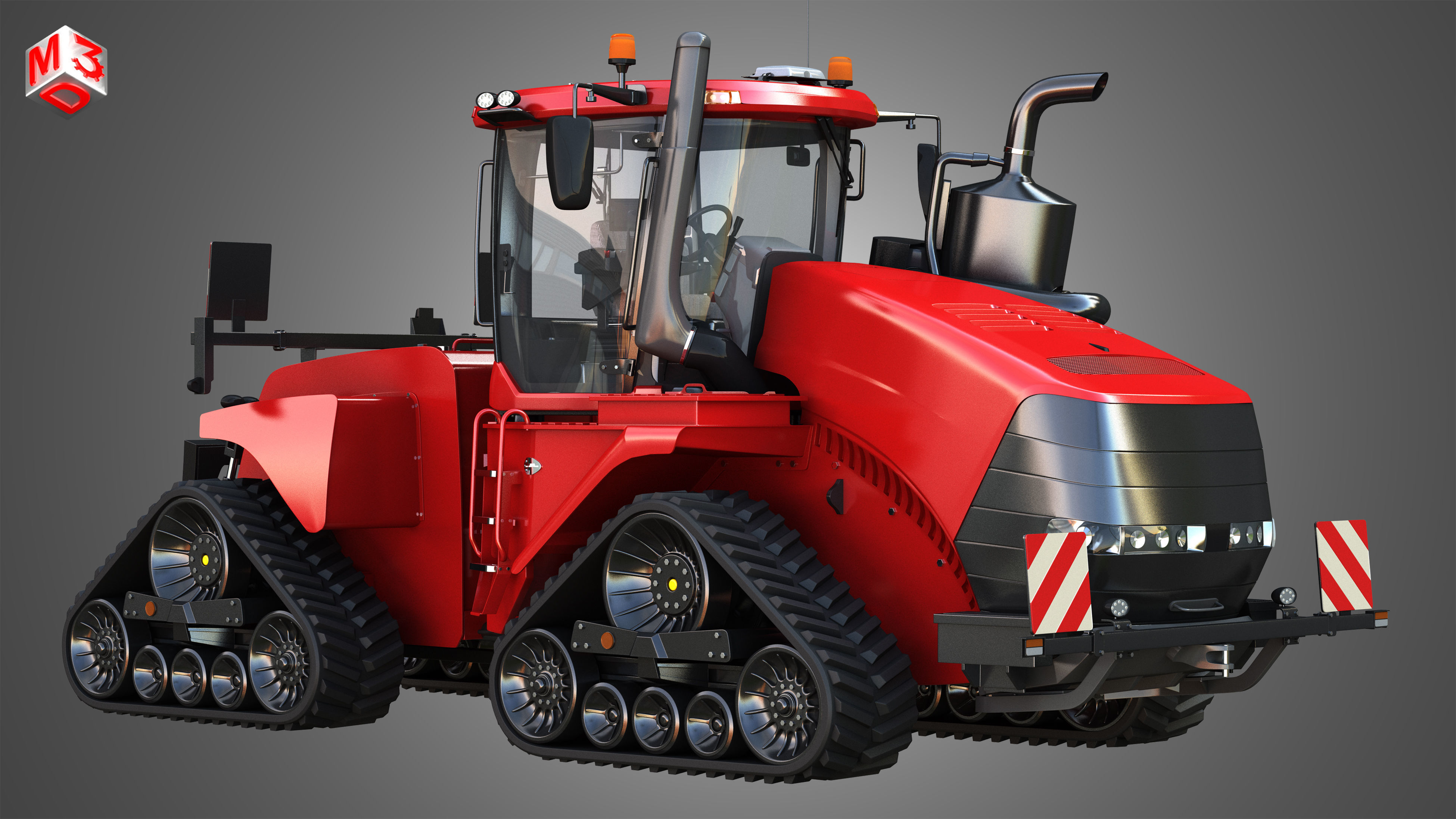 Quadtrac 470 Articulated Tractor - With Rubber Tracks System 3D model ...