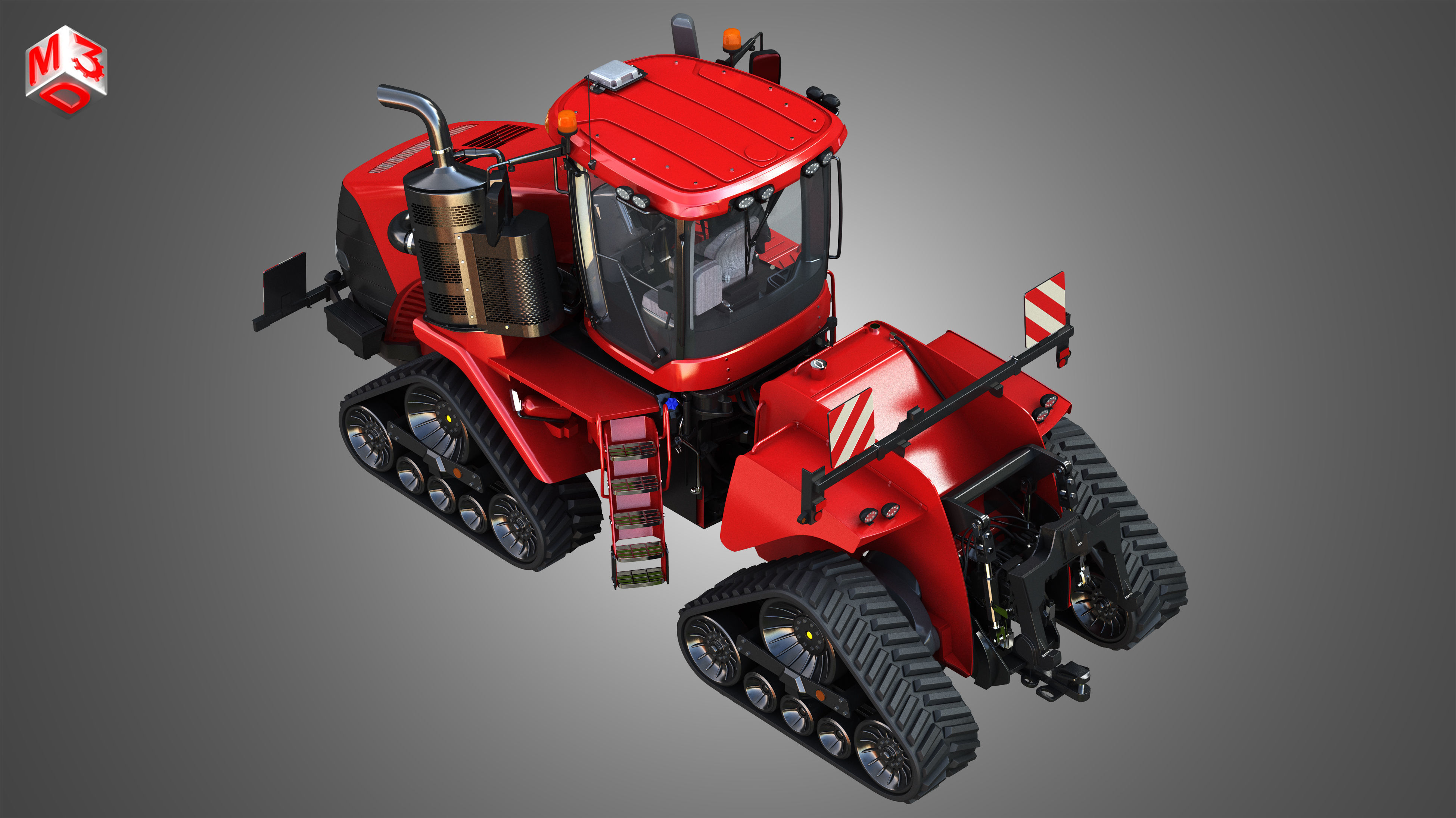 Quadtrac 470 Articulated Tractor - With Rubber Tracks System 3D model ...