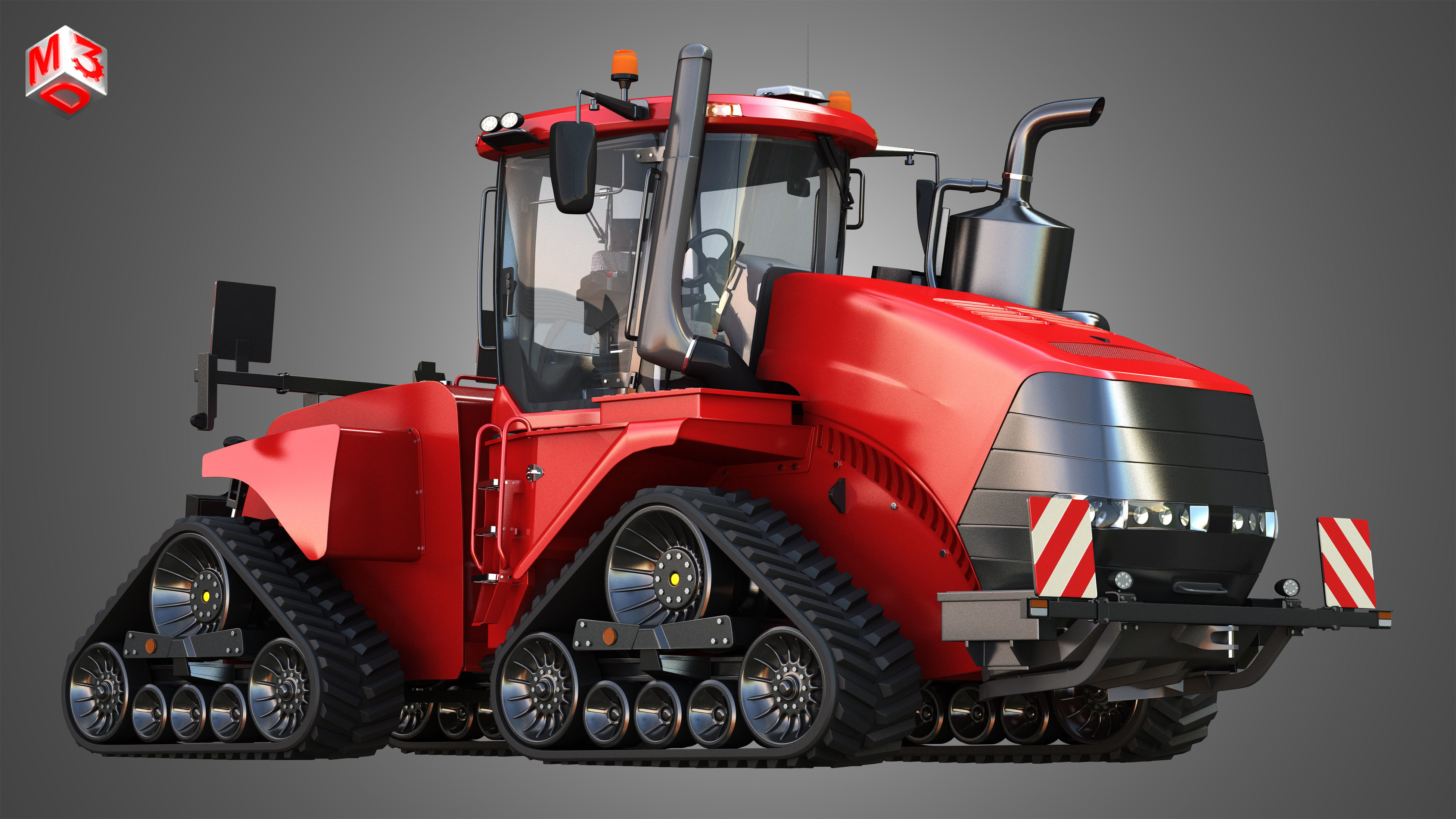 Quadtrac 470 Articulated Tractor - With Rubber Tracks System 3D model ...