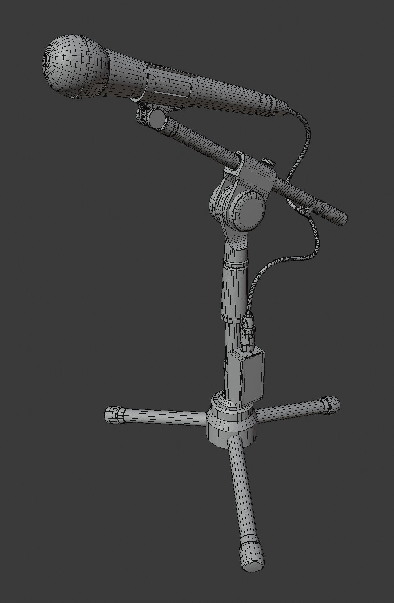 3D model Microphone with Stand VR / AR / low-poly | CGTrader