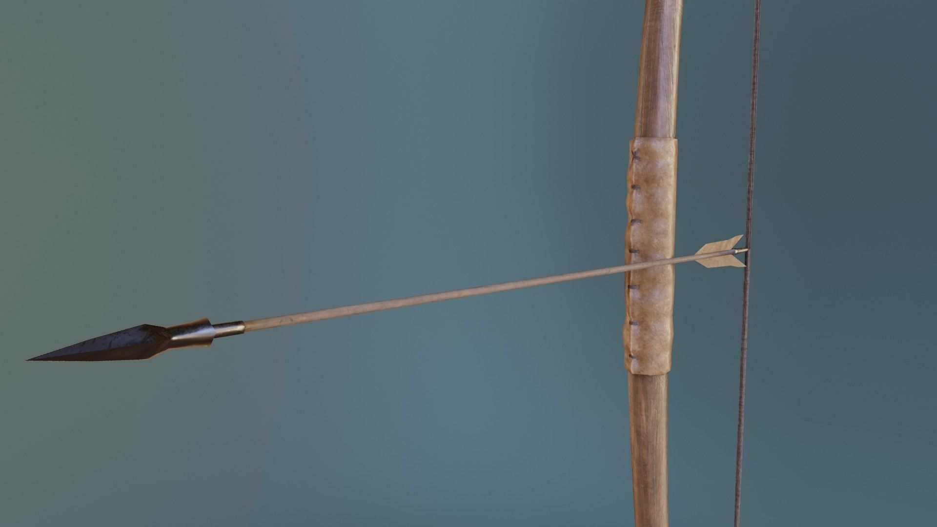 3D model Low-poly Long Bow VR / AR / low-poly rigged animated | CGTrader