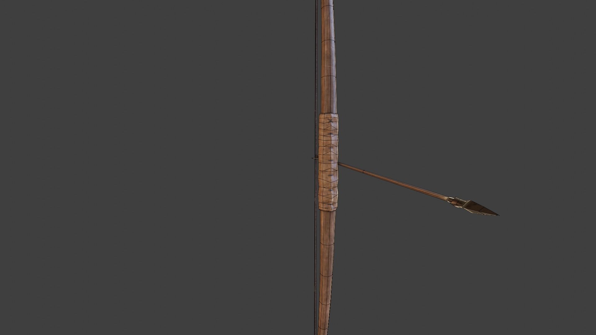 3D model Low-poly Long Bow VR / AR / low-poly rigged animated | CGTrader