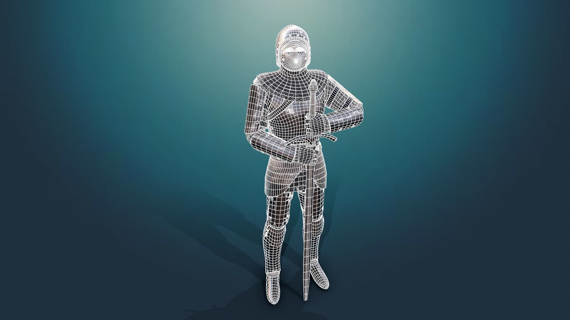 3D model TAB Medieval Knight - 1Rm B - Skin1 VR / AR / low-poly | CGTrader