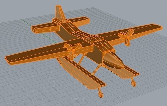 Seaplane basic shape 3D model | CGTrader