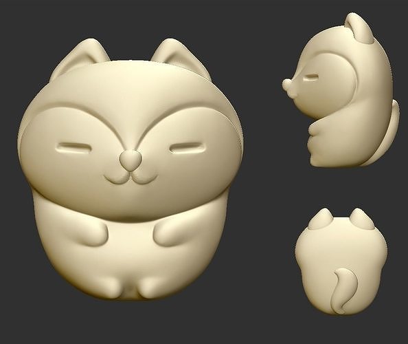 little fox 3D model 3D printable | CGTrader