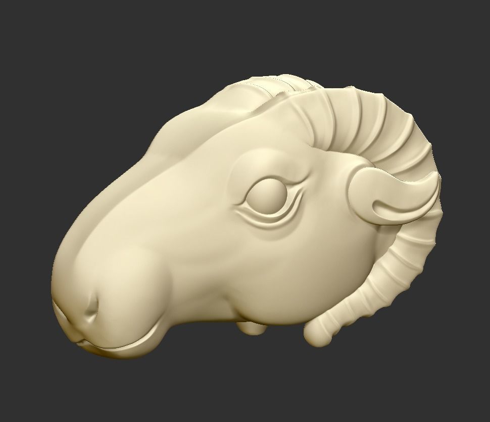 Goat head 3D model 3D printable | CGTrader