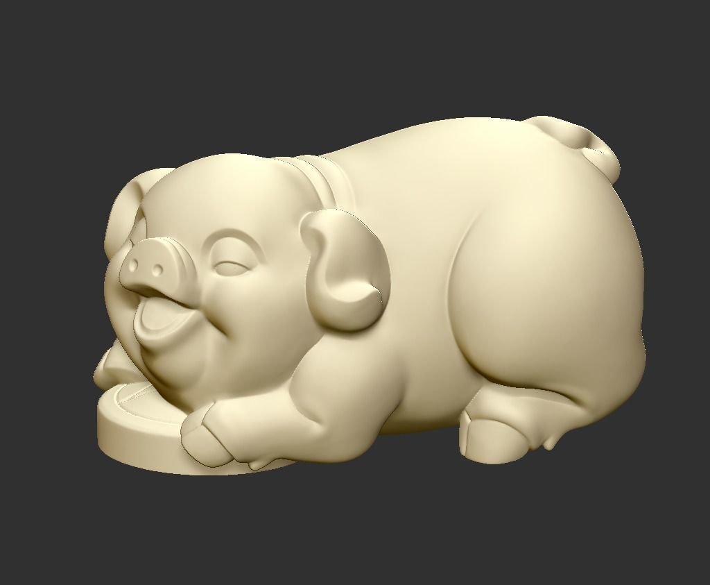 cute little pig 3D model 3D printable | CGTrader