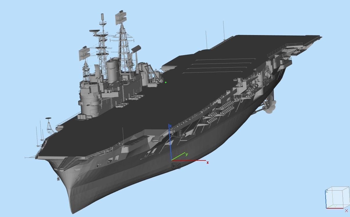 HMS Ark Royal R09 3D model rigged | CGTrader