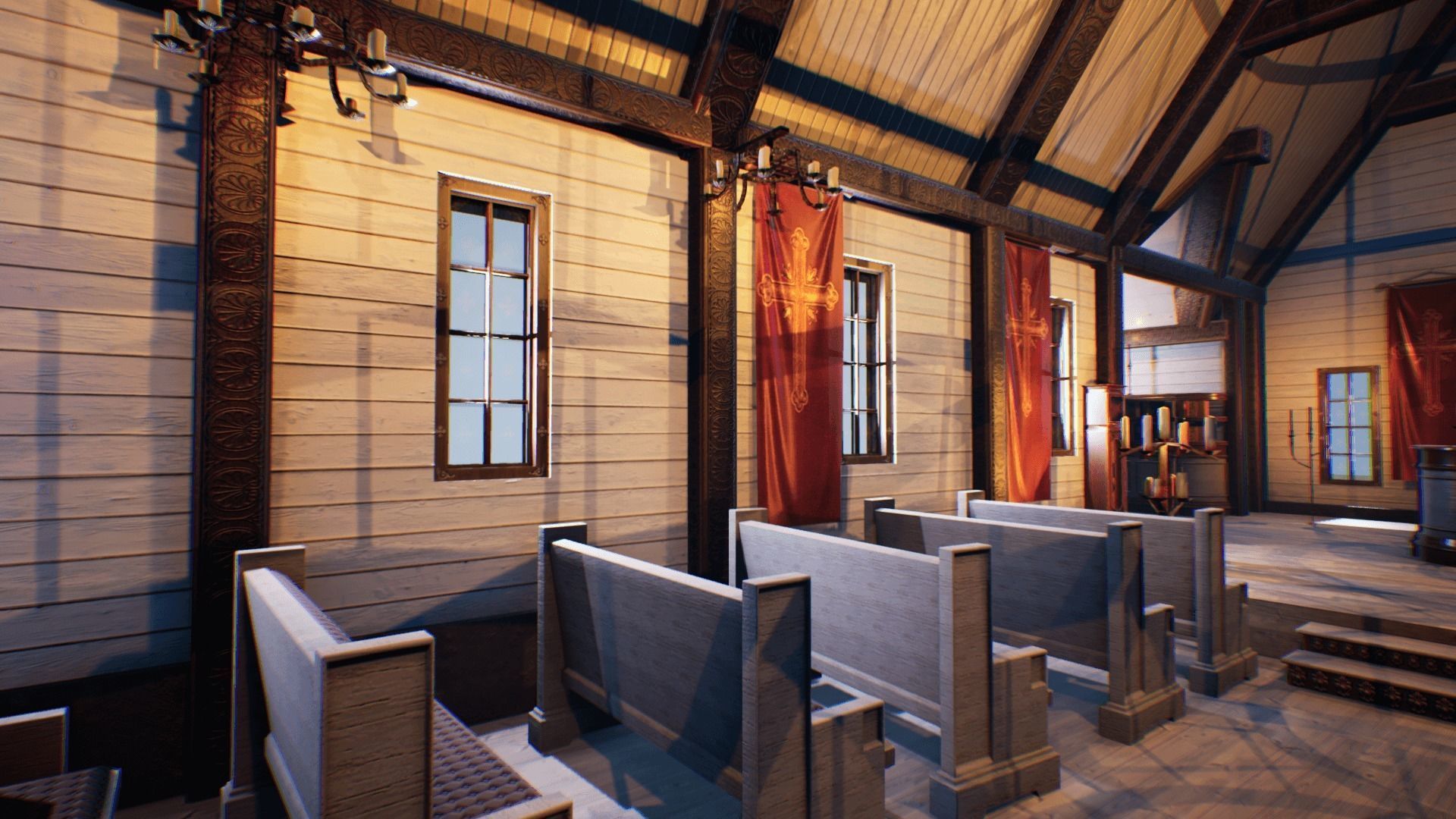 3D model Church 4 Unreal Engine updated VR / AR / low-poly | CGTrader