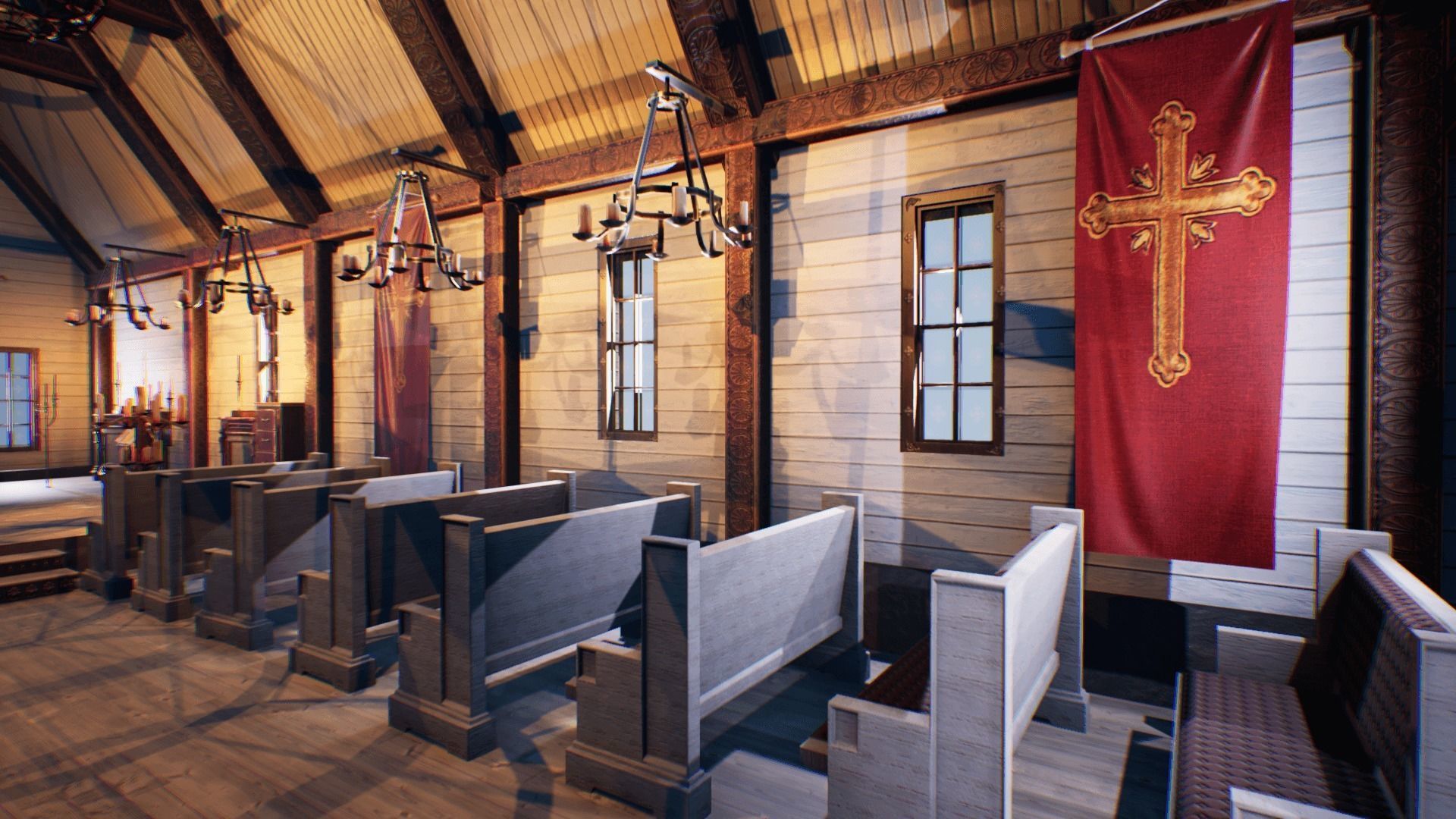 3D model Church 4 Unreal Engine updated VR / AR / low-poly | CGTrader