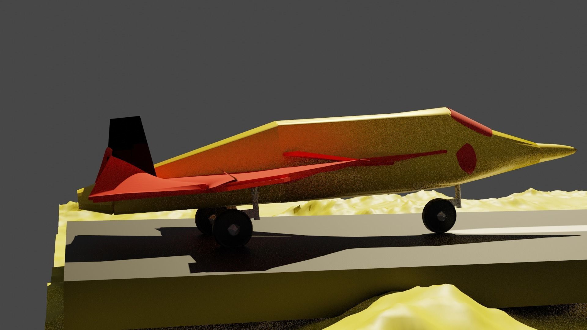 3D model low poly plane VR / AR / low-poly | CGTrader