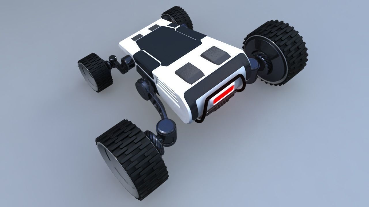 Rigged 4x4 Wheel Robot Drone Model 3D model rigged | CGTrader