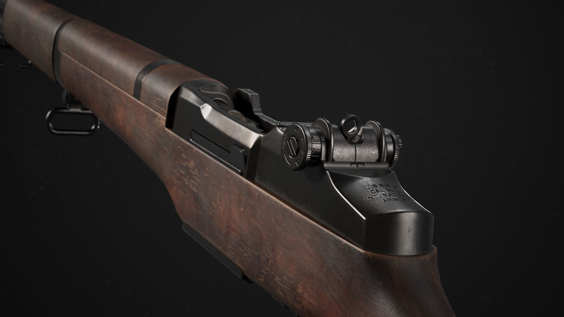 3D model M1 Garand Rifle VR / AR / low-poly | CGTrader