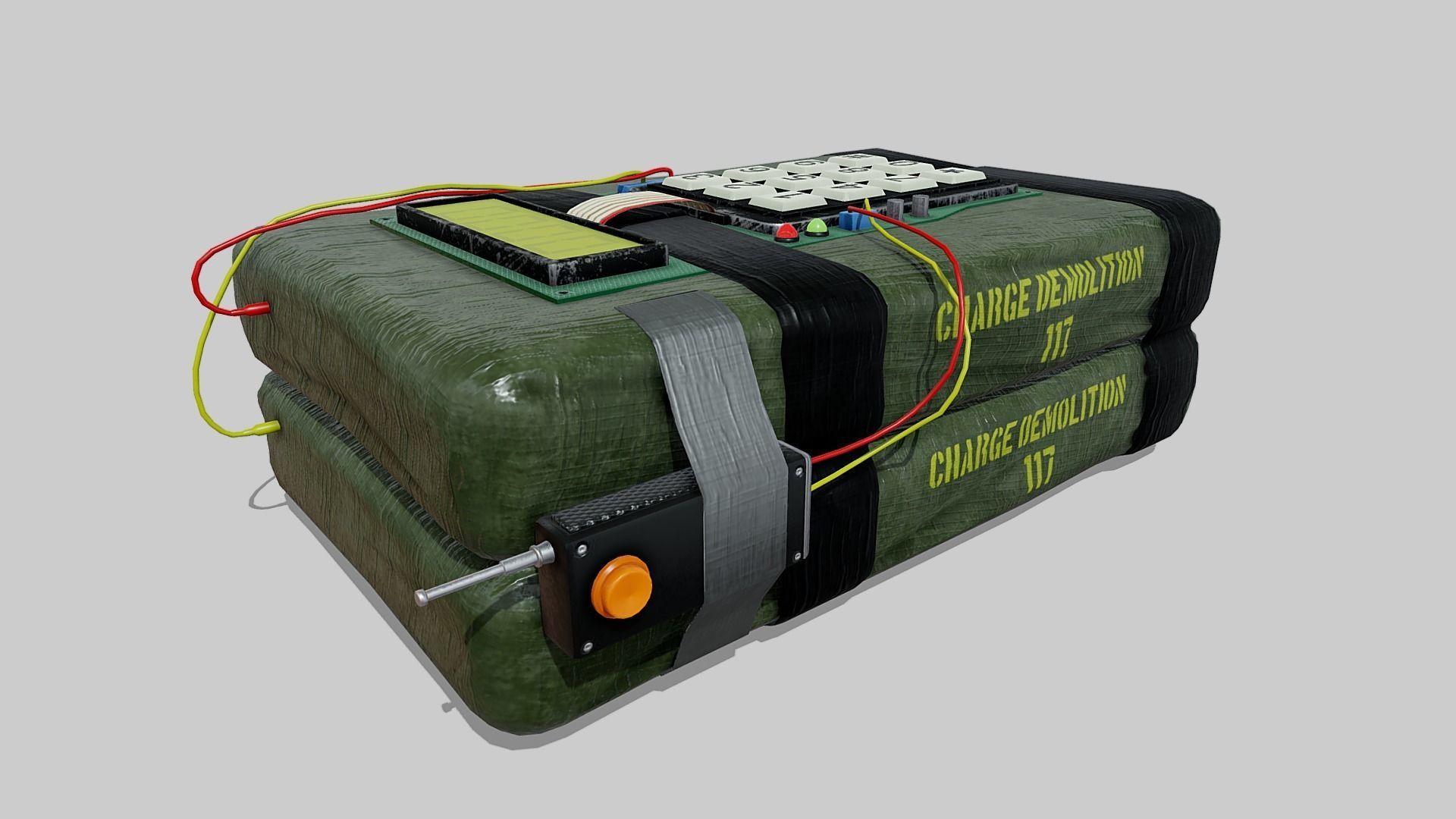 3D model C4 explosive device VR / AR / low-poly | CGTrader