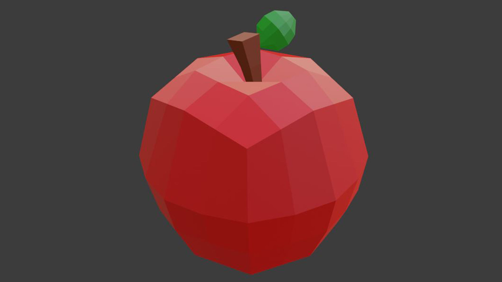 Low Poly apple polygonal free VR / AR / low-poly 3D model | CGTrader