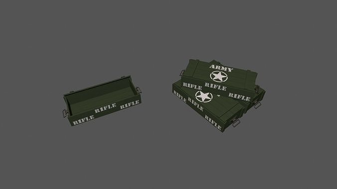 Army Military box free VR / AR / low-poly 3D model | CGTrader