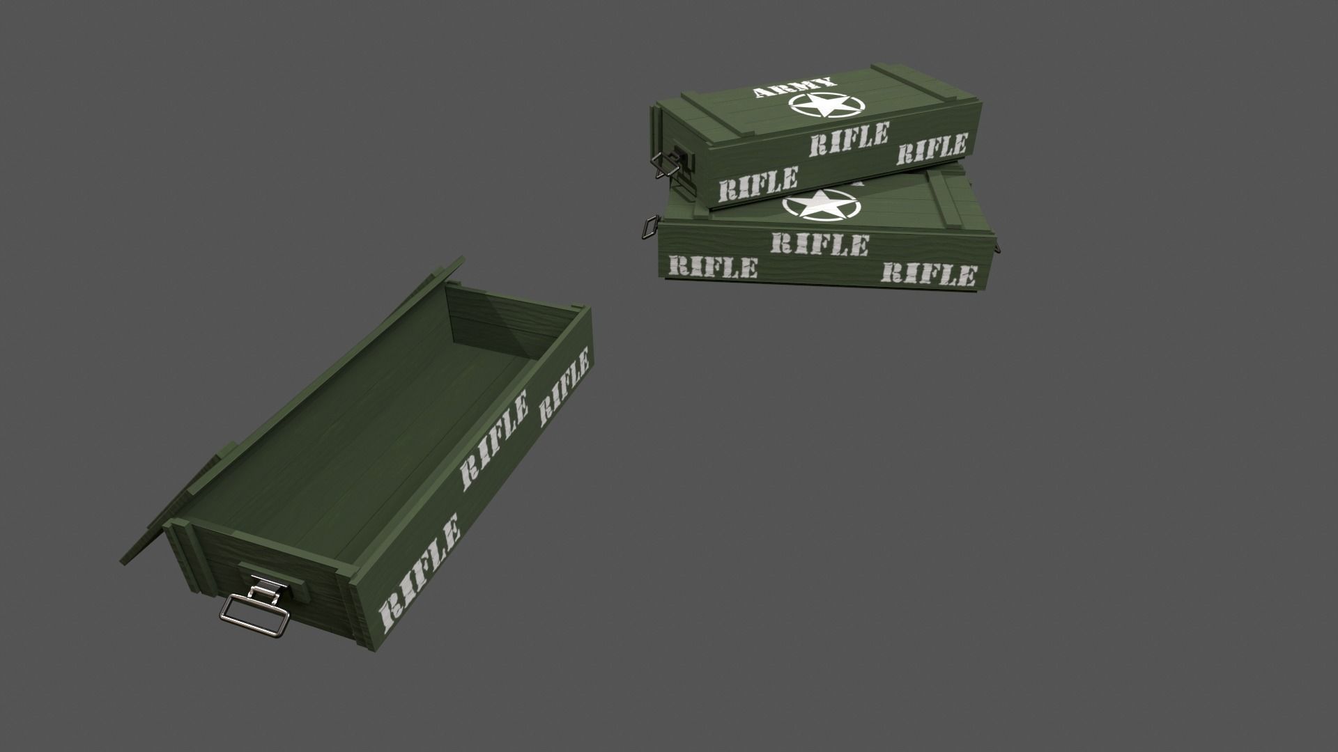Army Military box free VR / AR / low-poly 3D model | CGTrader