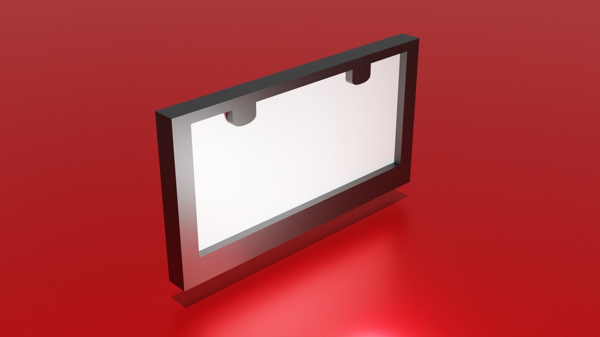 Low Poly Number Plate Frame free 3D model | CGTrader