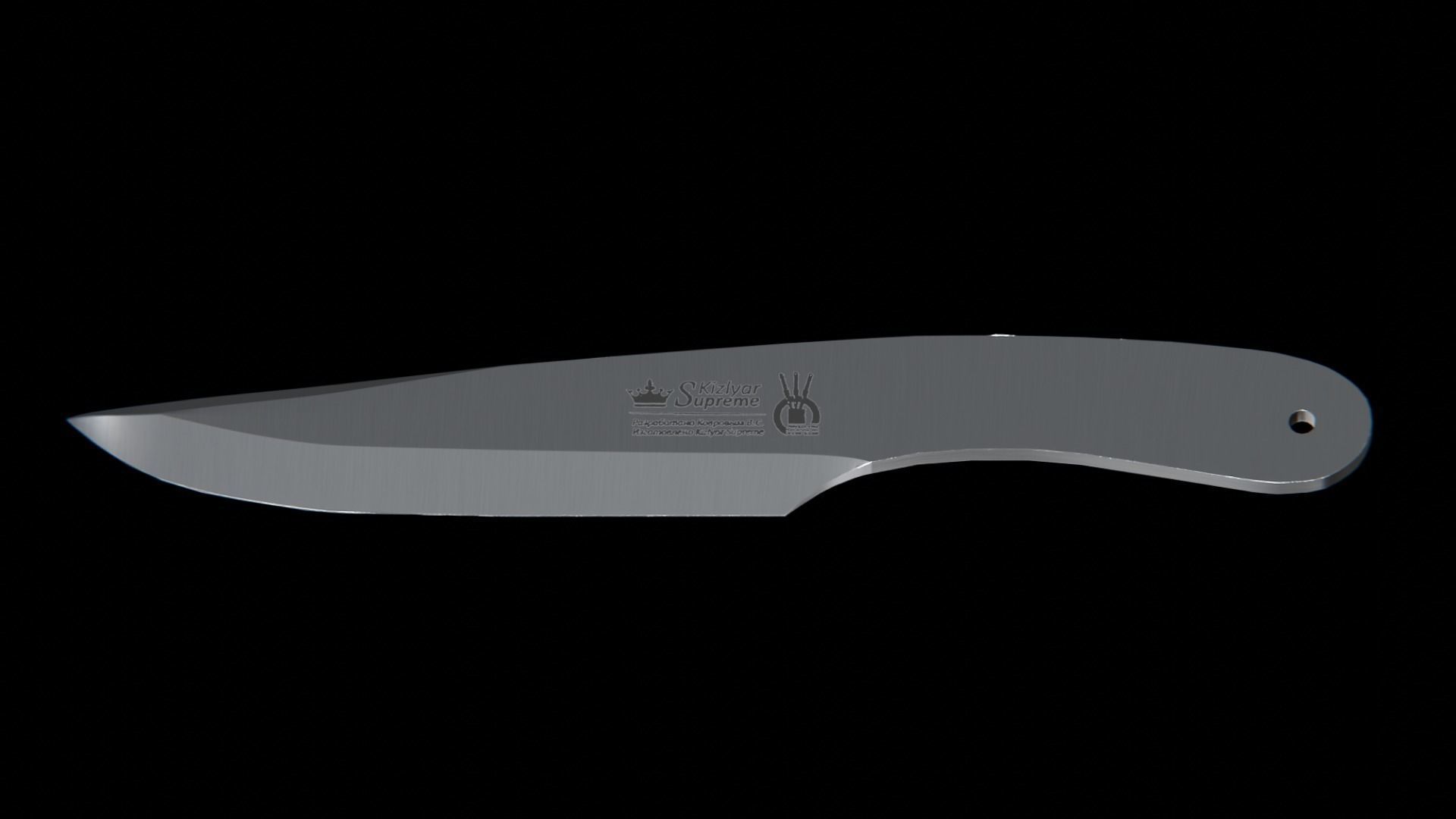 3D model Kizlyar Supreme Throwing Knife Blade VR / AR / low-poly | CGTrader