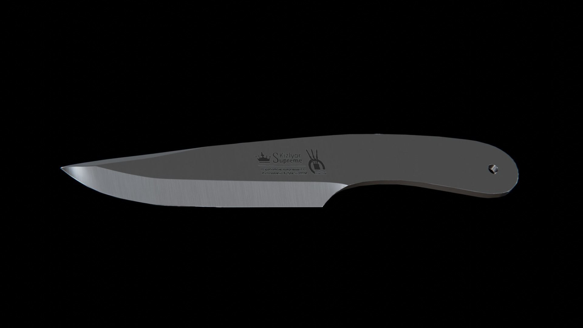 3D model Kizlyar Supreme Throwing Knife Blade VR / AR / low-poly | CGTrader