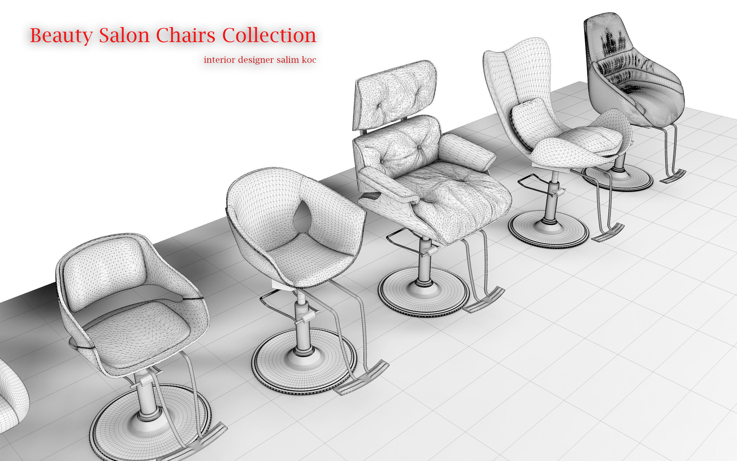 Beauty Salon Chairs 3d model Collection 3D model | CGTrader