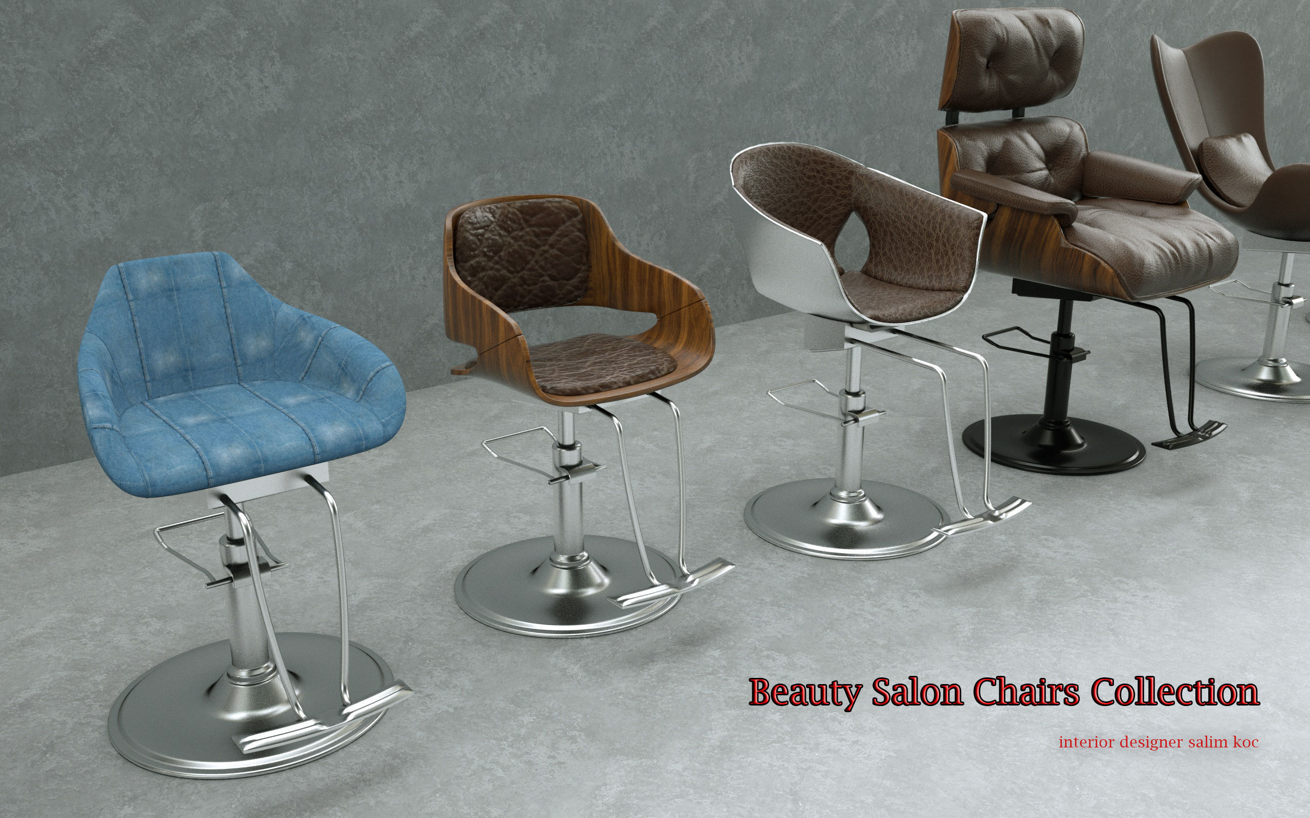 Beauty Salon Chairs 3d model Collection 3D model | CGTrader