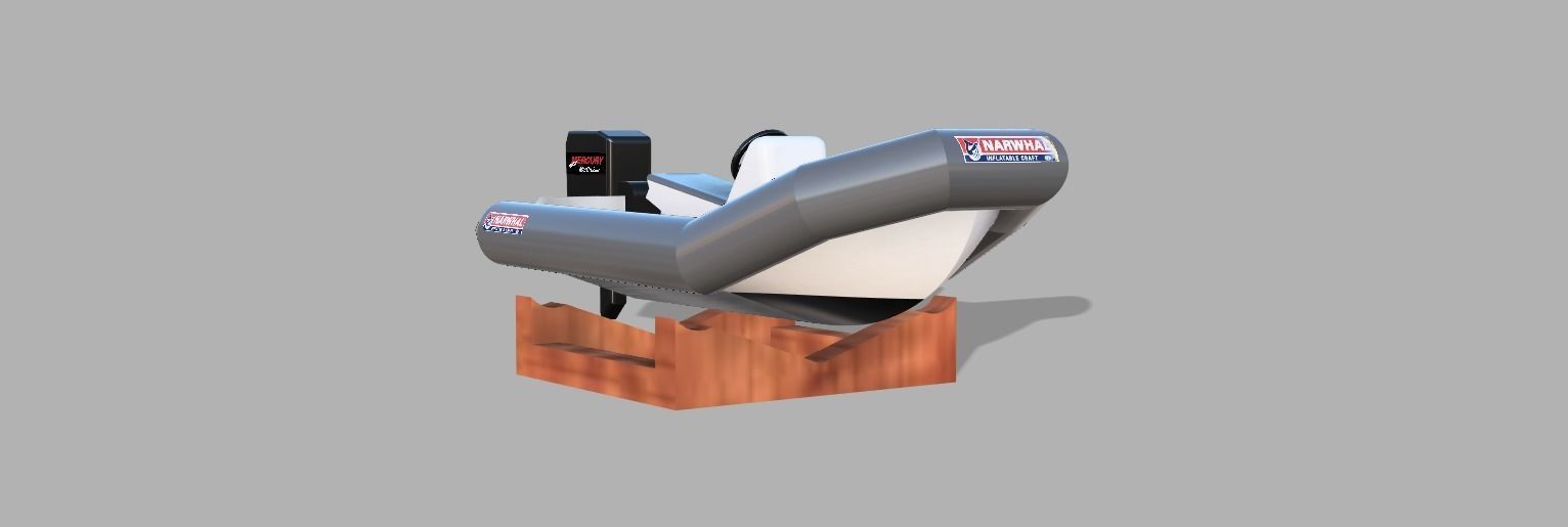 Inflatable boat 3D model 3D printable | CGTrader