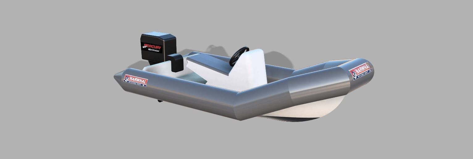 Inflatable boat 3D model 3D printable | CGTrader