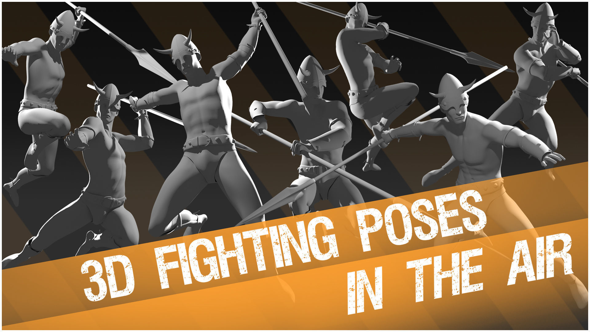 3D Fighting Poses - In The Air - 3D Pack 3D model | CGTrader