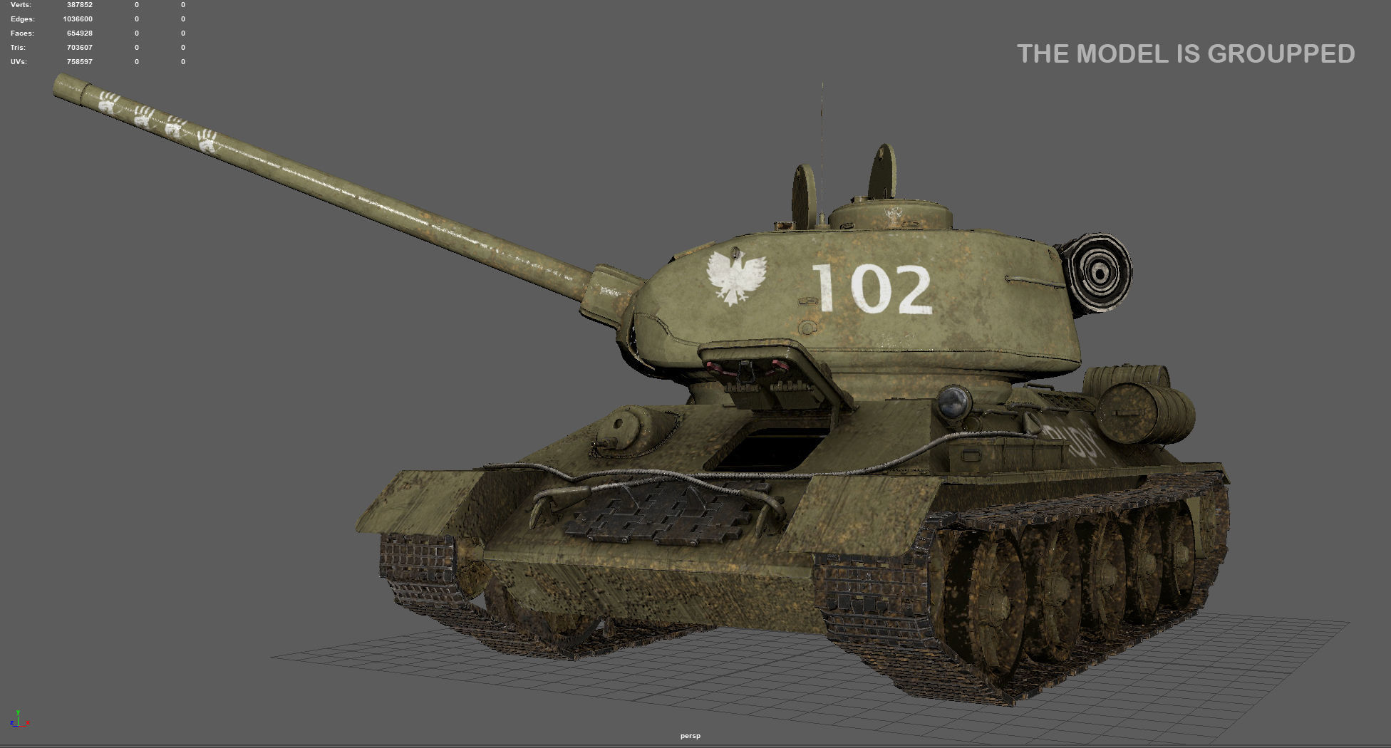 T-34 85 RUDY 3D model | CGTrader