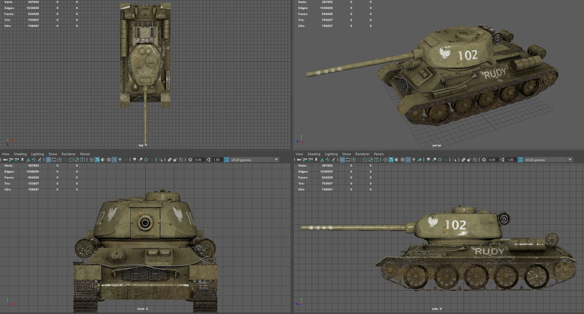 T-34 85 RUDY 3D model | CGTrader