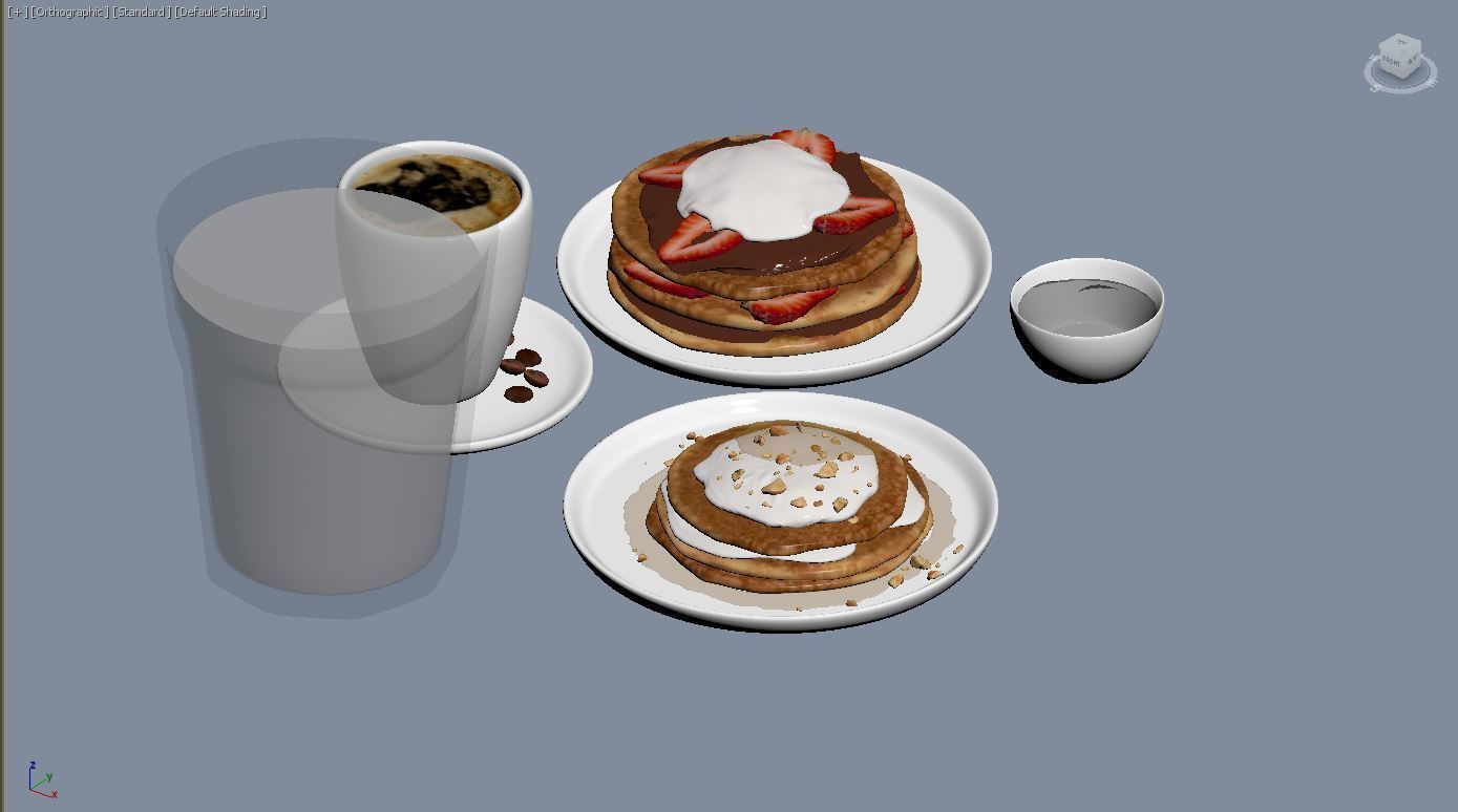 Breakfast Pancake Scene 3D model | CGTrader