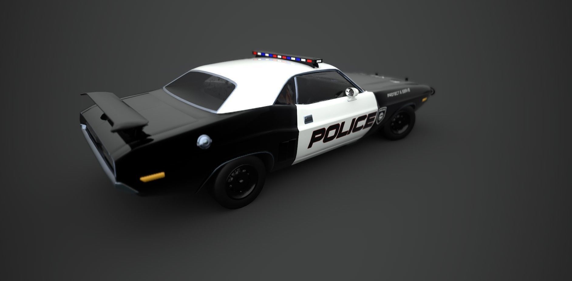 3D model Police Dodge Challenger VR / AR / low-poly | CGTrader