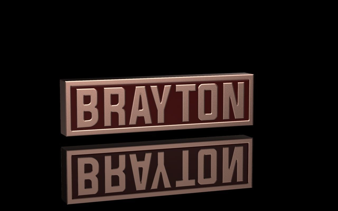 Brayton nameplate 3D model 3D printable | CGTrader