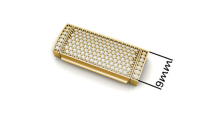 9 mm Diamond Lock Box for Jewelry 3D model 3D printable | CGTrader