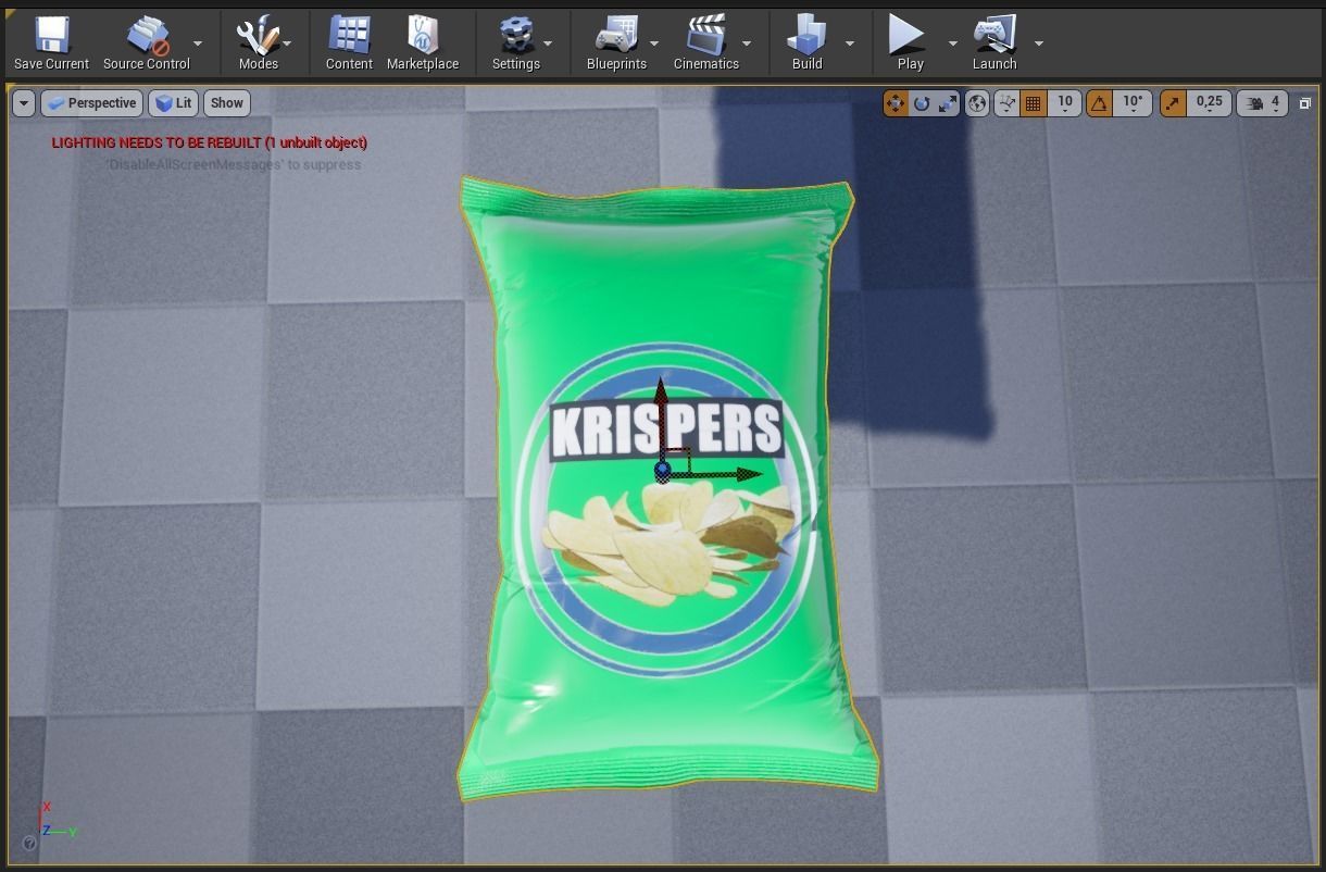 3D model Crisps Low-Poly bag of chips VR / AR / low-poly | CGTrader