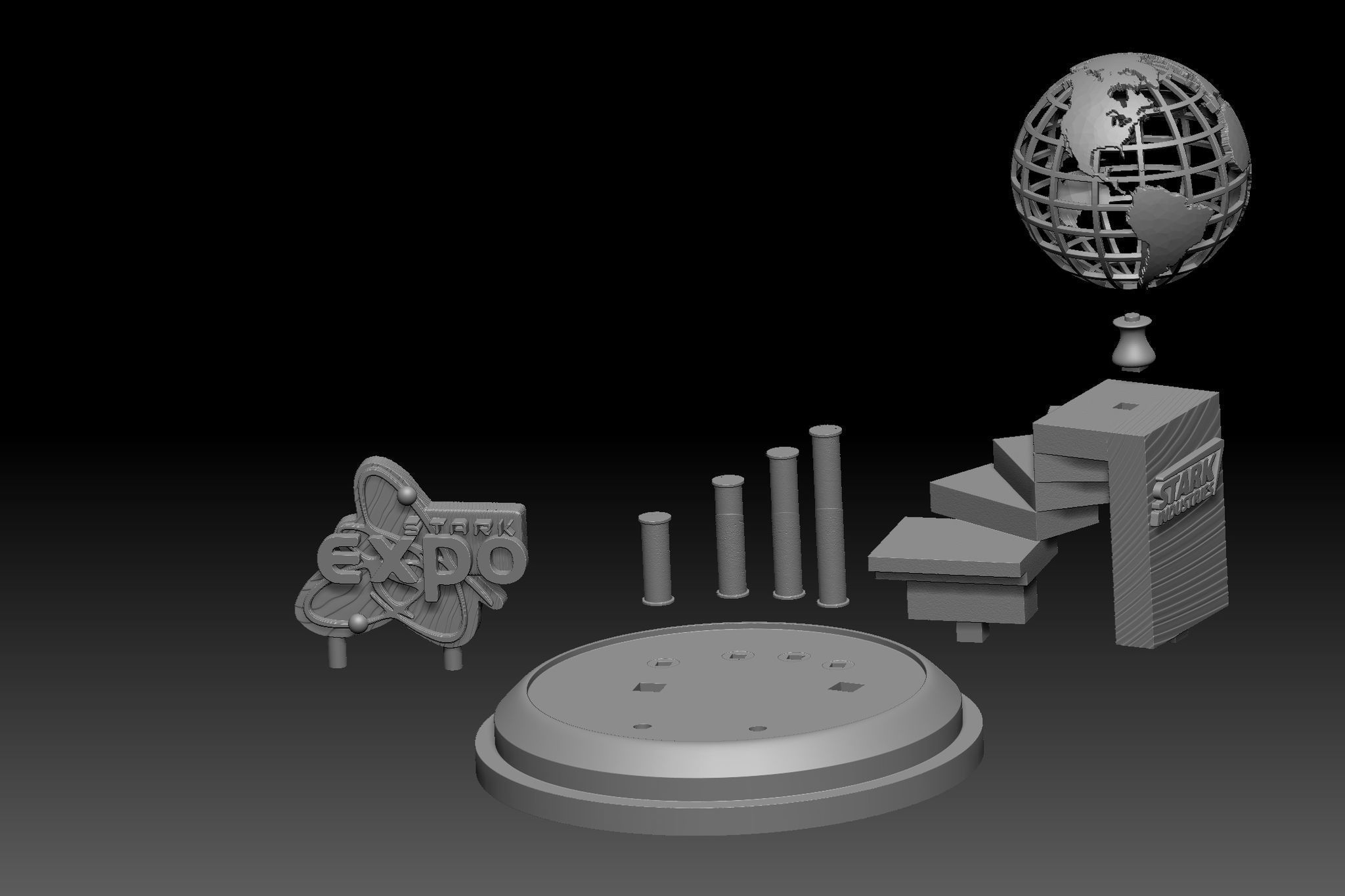 Iron man Stark Expo Ironette 3D model 3D printable | CGTrader