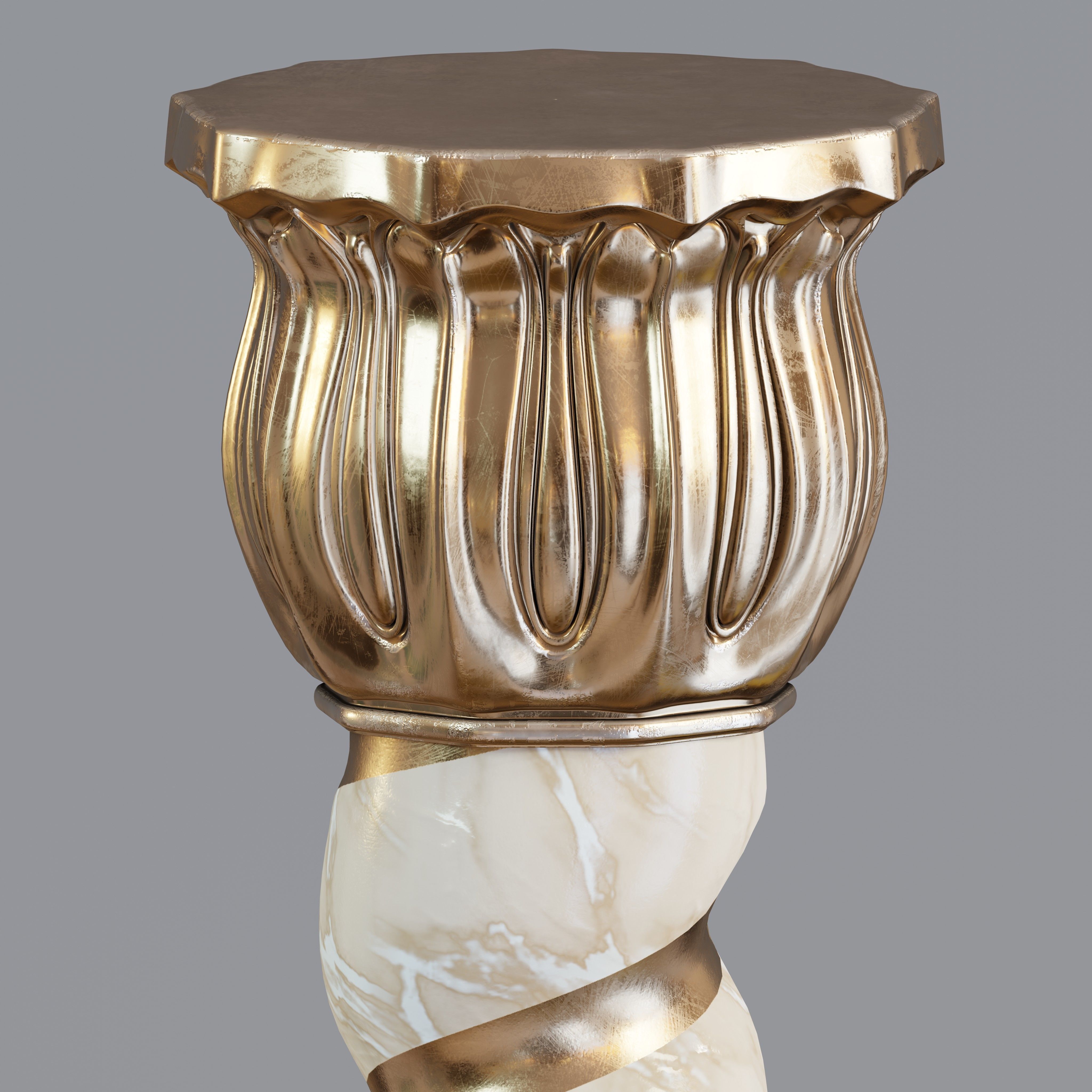 Solomonic column 3D model | CGTrader