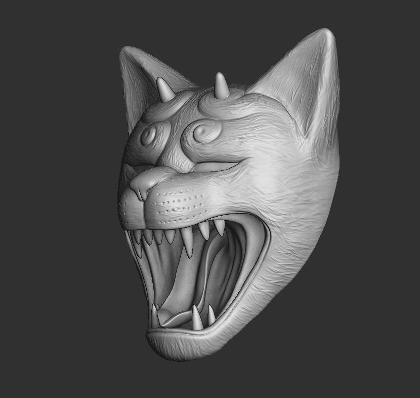 oni cat 3D model 3D printable | CGTrader