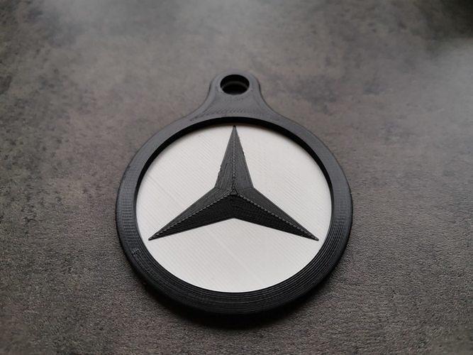 Mercedes keyring 3D model 3D printable | CGTrader