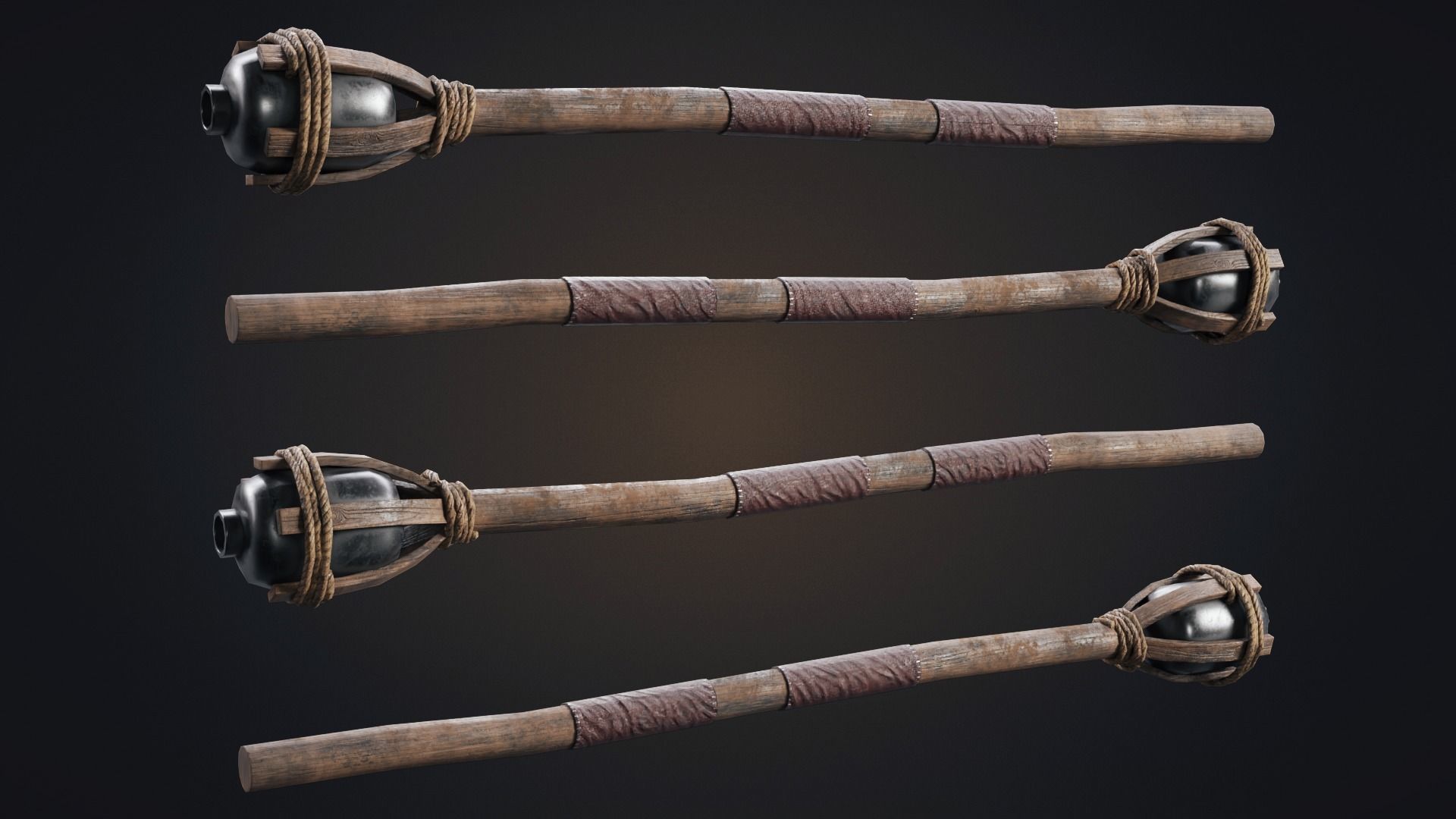 3D model Standing Fire Torch VR / AR / low-poly | CGTrader