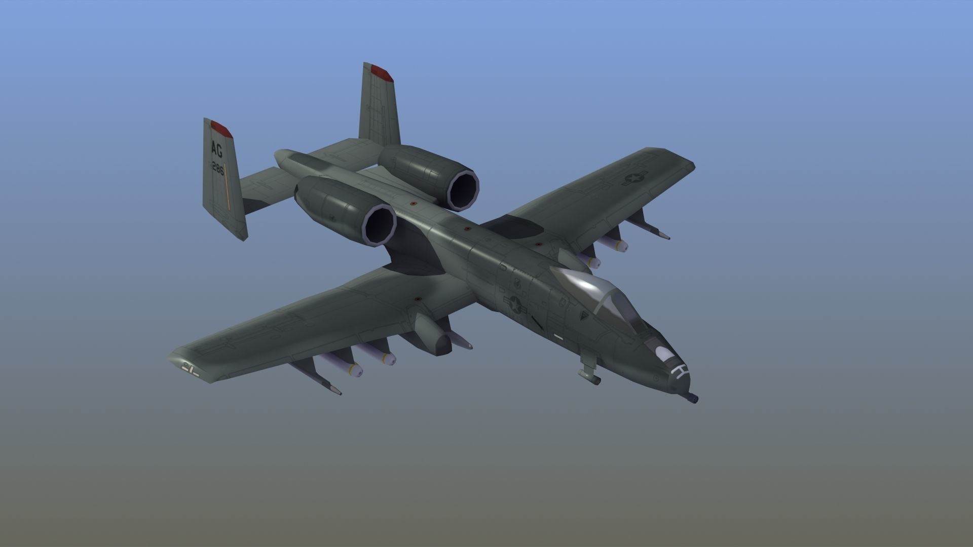 3D model A10 Warthog VR / AR / low-poly | CGTrader