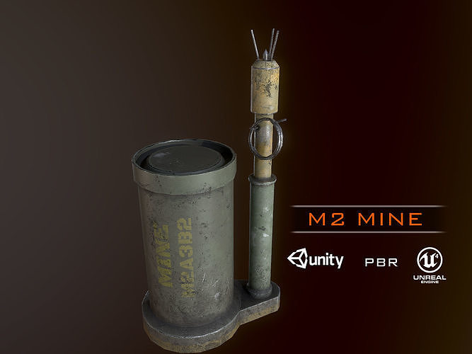 3D model M2 mine USA WW2 PBR Grenade VR / AR / low-poly | CGTrader
