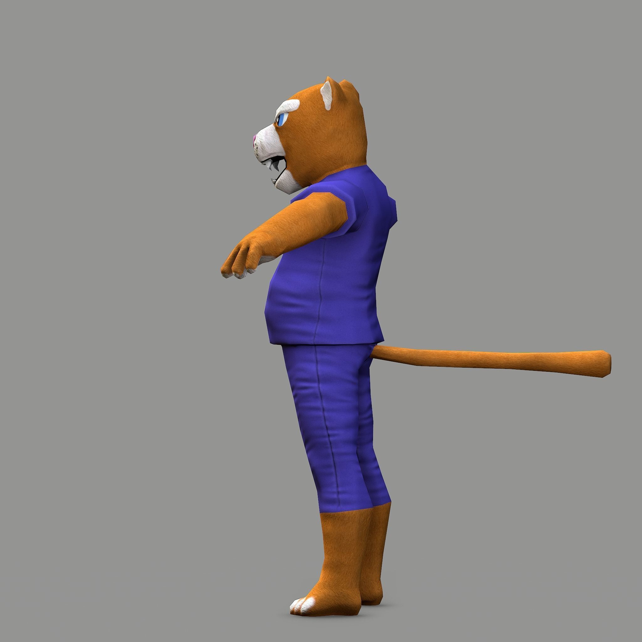 3D model Tiger mascot VR / AR / low-poly | CGTrader