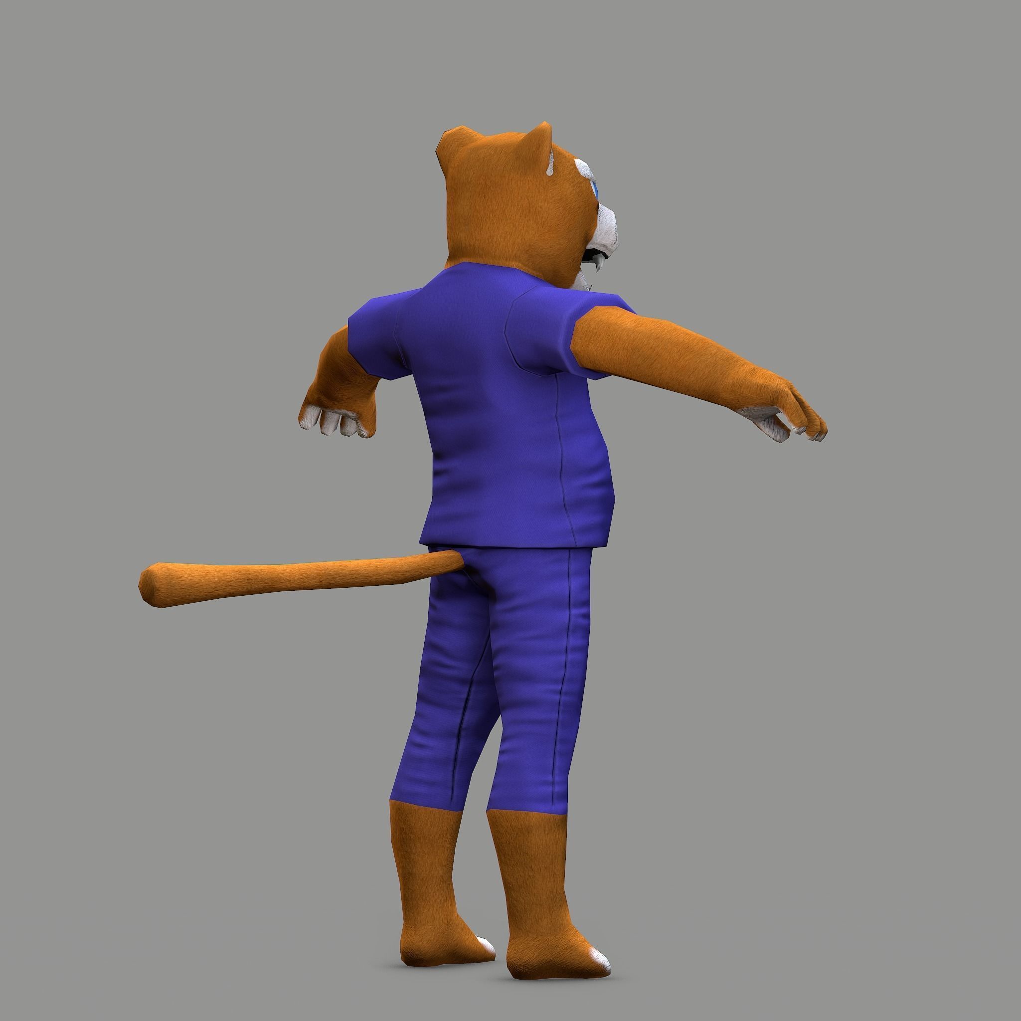 3D model Tiger mascot VR / AR / low-poly | CGTrader