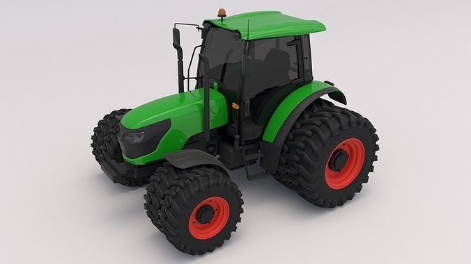 Generic Green Tractor 3D model | CGTrader