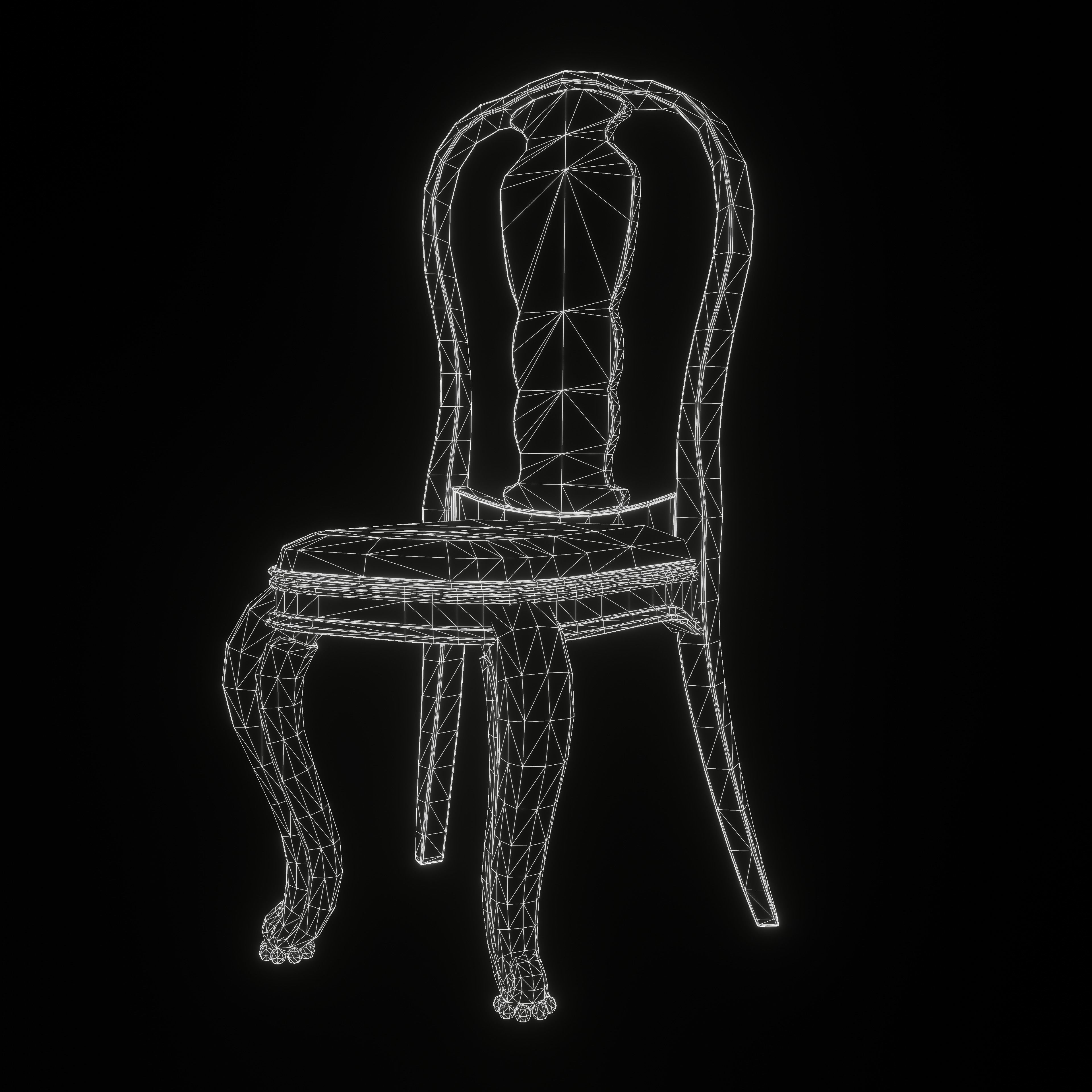 Low-Poly 3D Antique Chair free VR / AR / low-poly 3D model | CGTrader