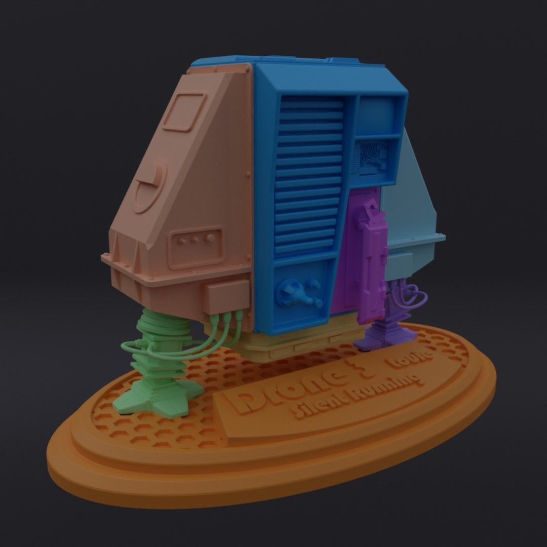 Silent Running Louie - Drone 3 3D model 3D printable | CGTrader
