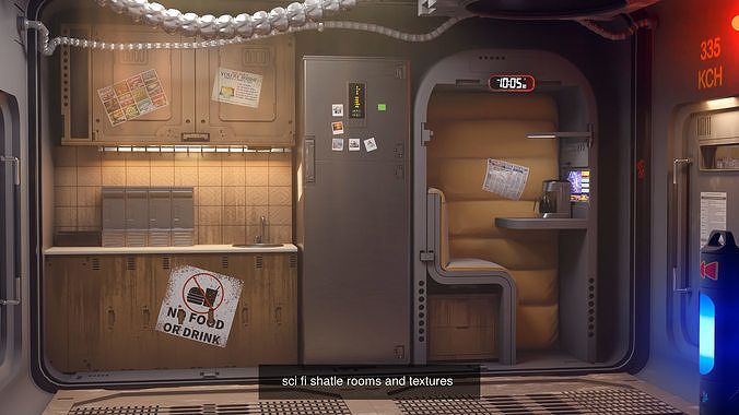 sci-fi shuttle rooms with textures 3D Model Collection | CGTrader