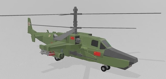 KA-50 ATTACK HELICOPTER lowpoly free 3D model | CGTrader
